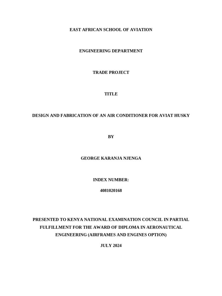 George Karanja Trade Project Write Up | PDF | Electric Motor | Pipe ...