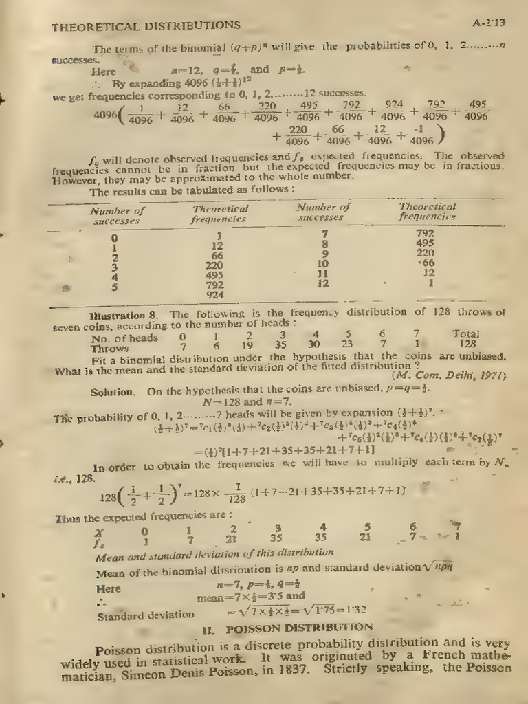 Poisson Distribution - STATISTICAL Method by S. P. Gupta | PDF ...
