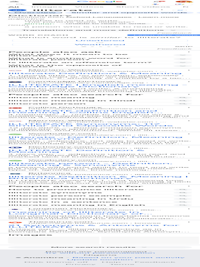 Illiterate - Google Search | PDF | Literacy | English Language