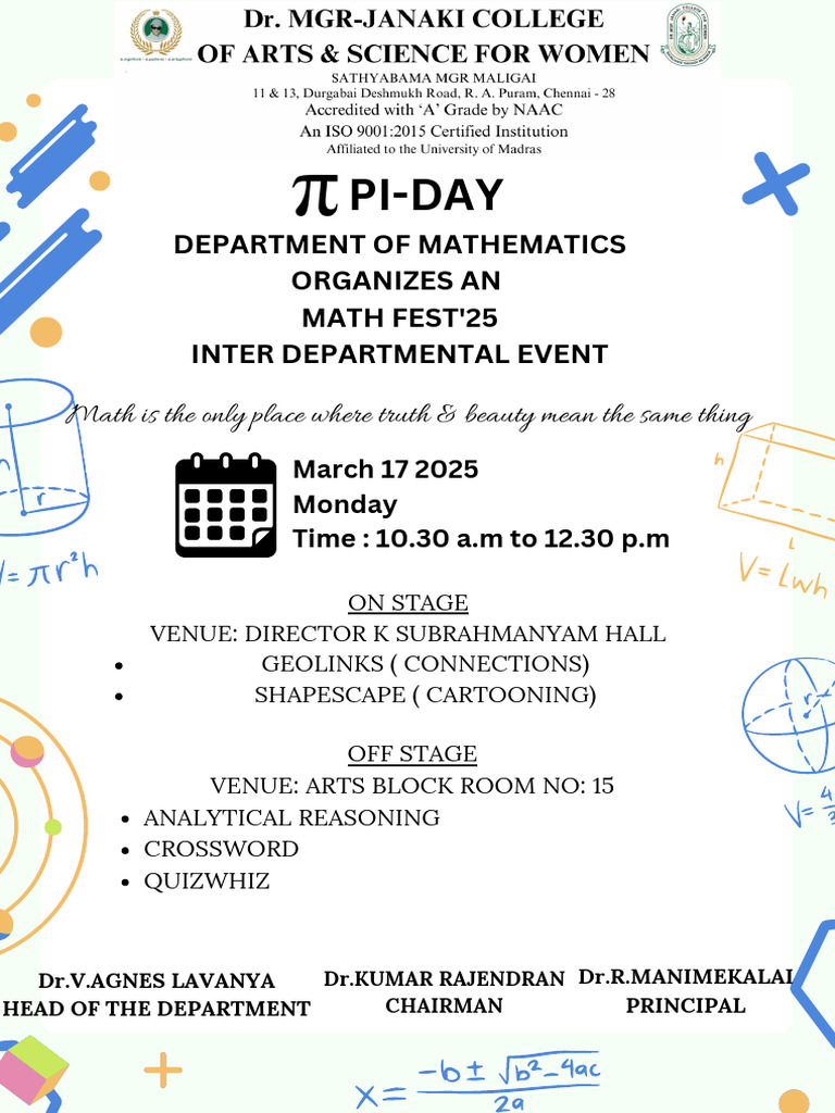 Math Fest'25 - Pi Day | PDF