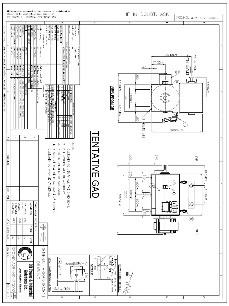 Dowel Hole and Shaft Extension Details | PDF