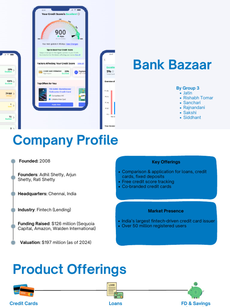 Fintech (Bank Bazaar Group 3) | PDF | Credit Card | Credit