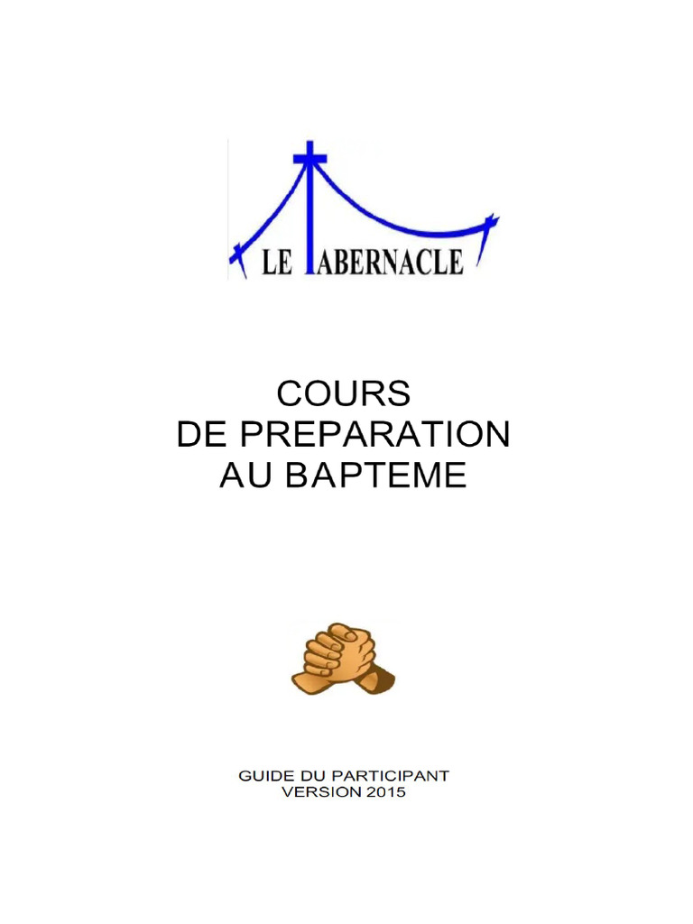 COURS DE BAPTEME LE TABERNACLE | PDF