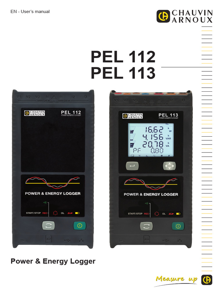 Chauvin Arnoux Pel112 Pel113 Power Energy Logger User Manual | PDF ...