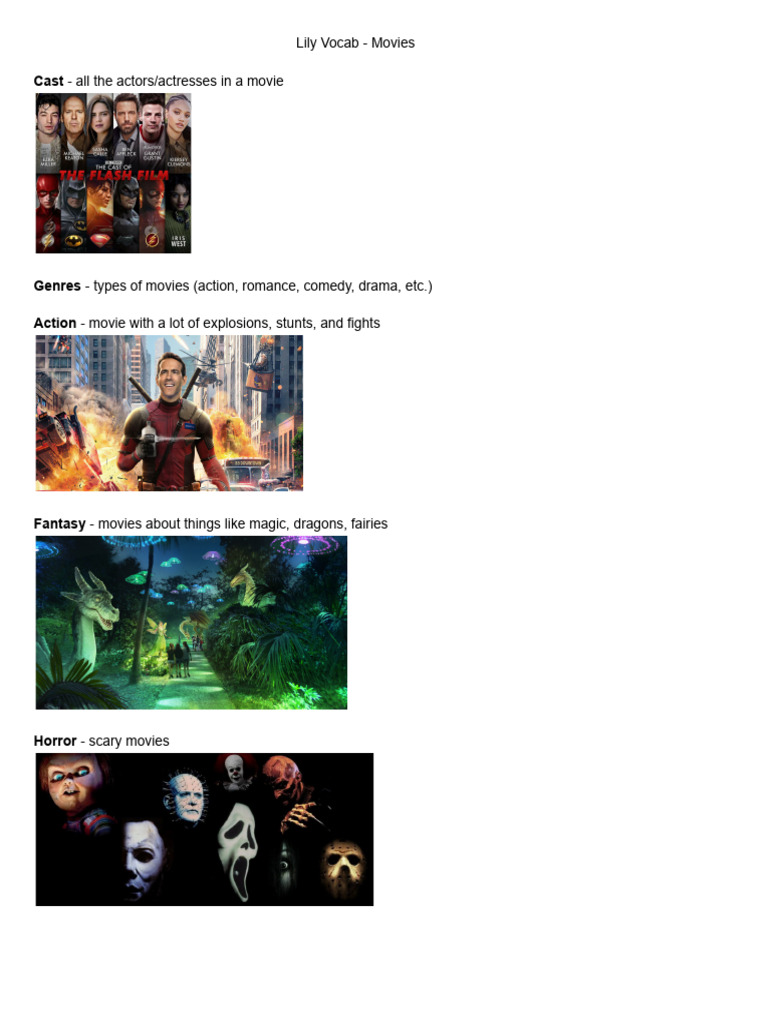 Movie Genres and Terminology Guide | PDF