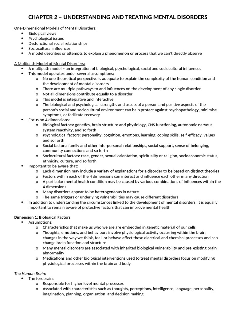 Multipath Model of Mental Disorders | PDF | Classical Conditioning ...