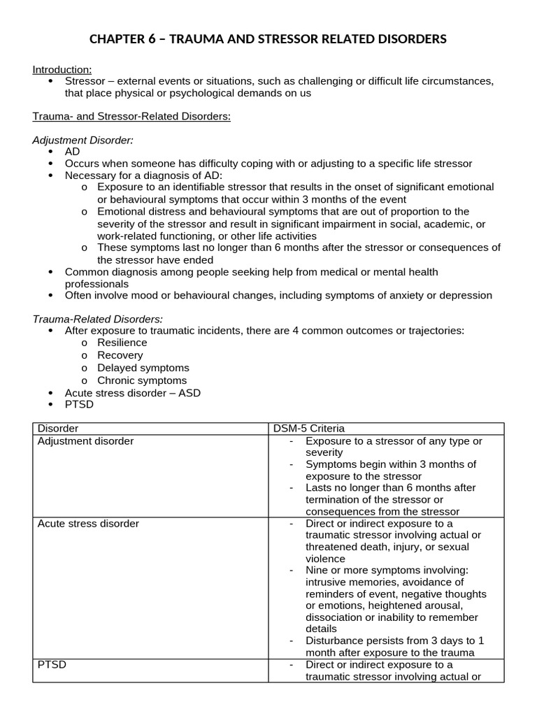 Understanding Trauma and Stress Disorders | PDF | Psychological Trauma ...