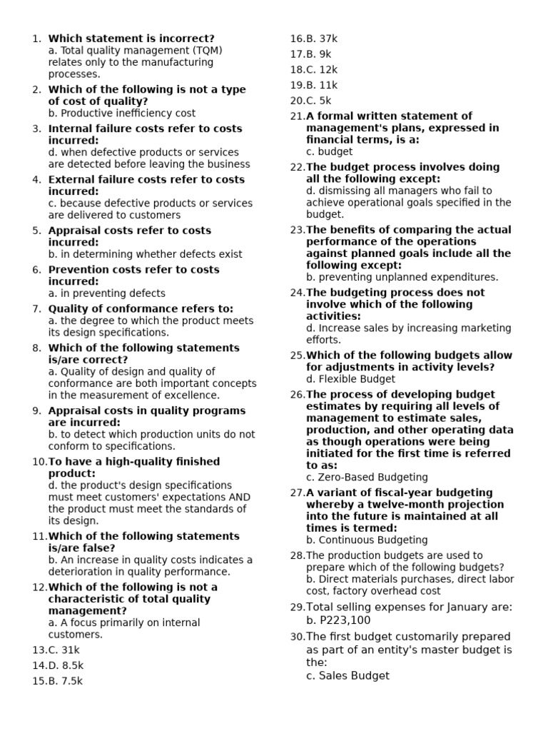 PMS Reviewer | PDF | Budget | Cost