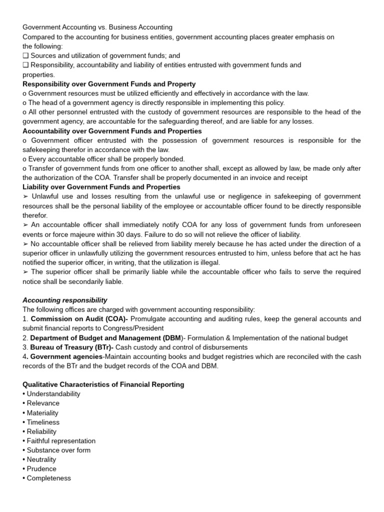 Government Accounting Vs | PDF | Legal Liability | Financial Services