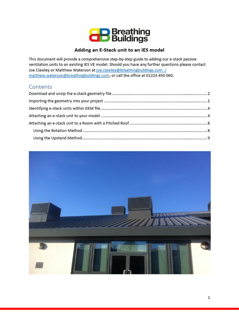 Adding An e Stack Unit To A Model Inlcuding Pitched Rooves | PDF ...
