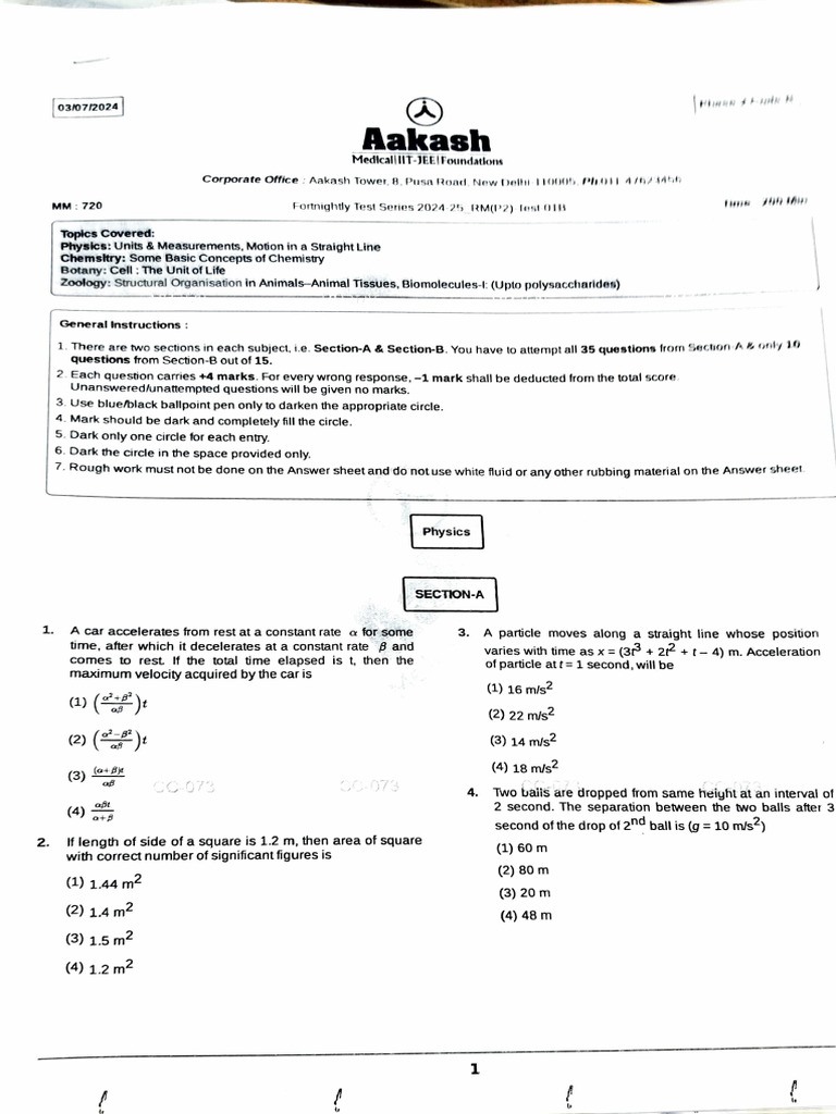FT- 01-B | PDF | Mole (Unit) | Physical Quantities