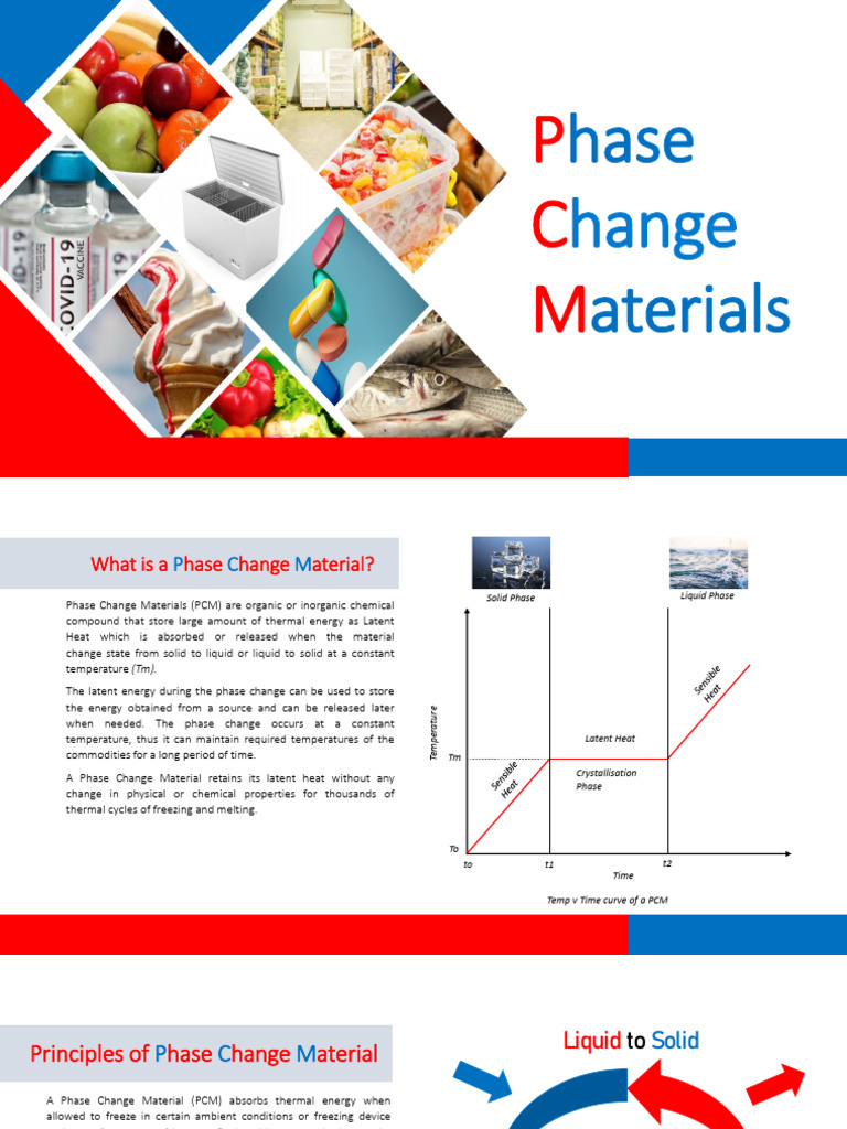 Phase Change Material Presentation | PDF | Freezing | Phase Transition
