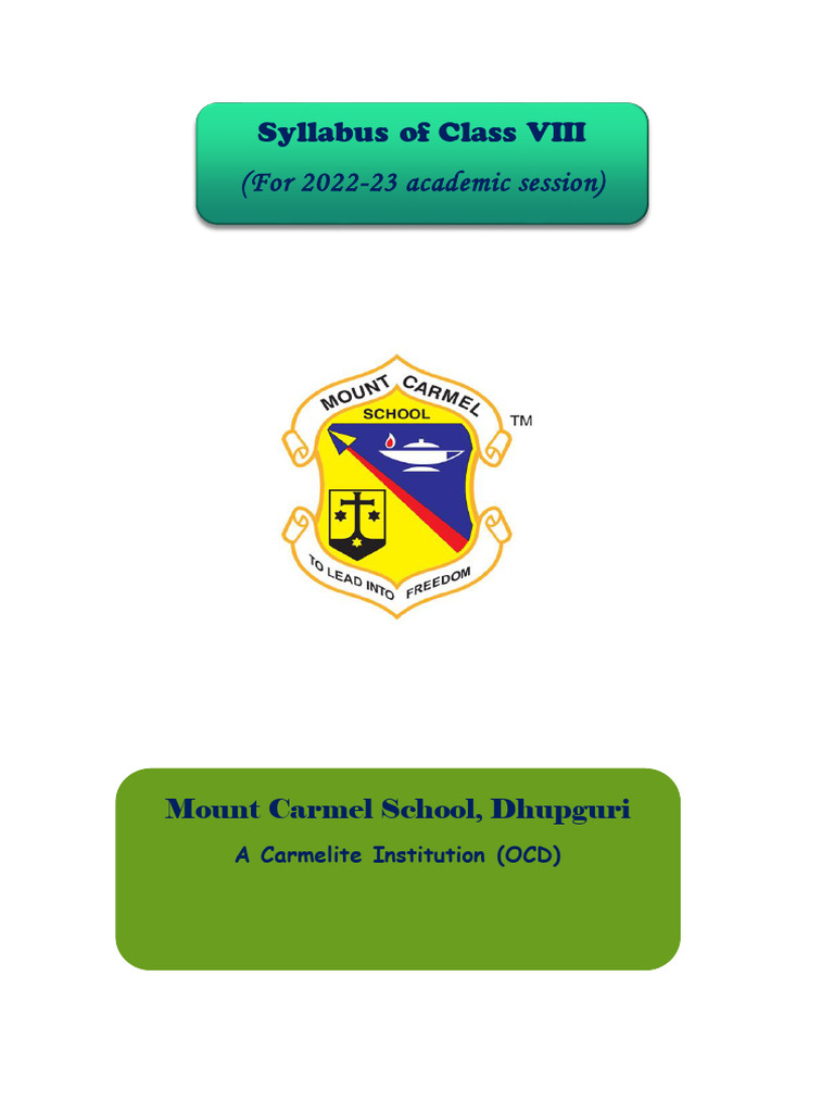 Syllabus Class VIII (2022-23) | PDF | Verb | Adjective