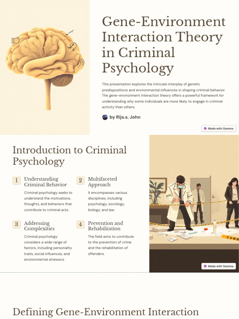 Gene-Environment Interaction in Crime | PDF | Crimes | Crime & Violence