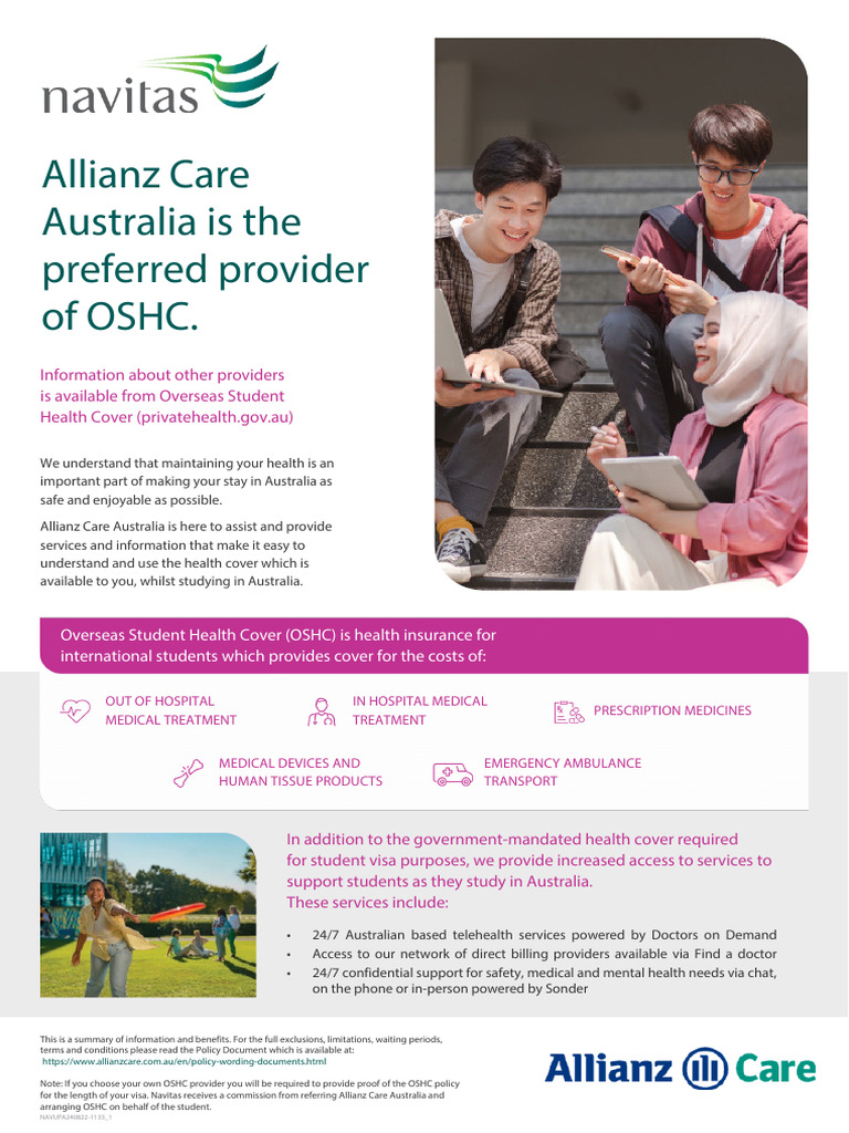 AZP - Approved - NAVUPA240822-1133 OSHC Document - Allianz Final 16.09.24 | PDF | Medicine ...