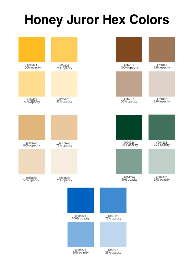 Honey Hex Colors | PDF