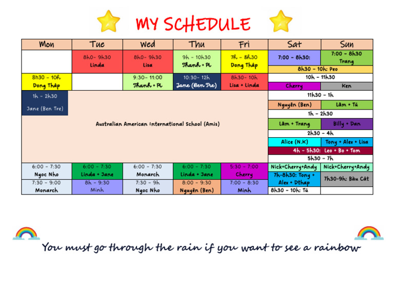My Schedule | PDF