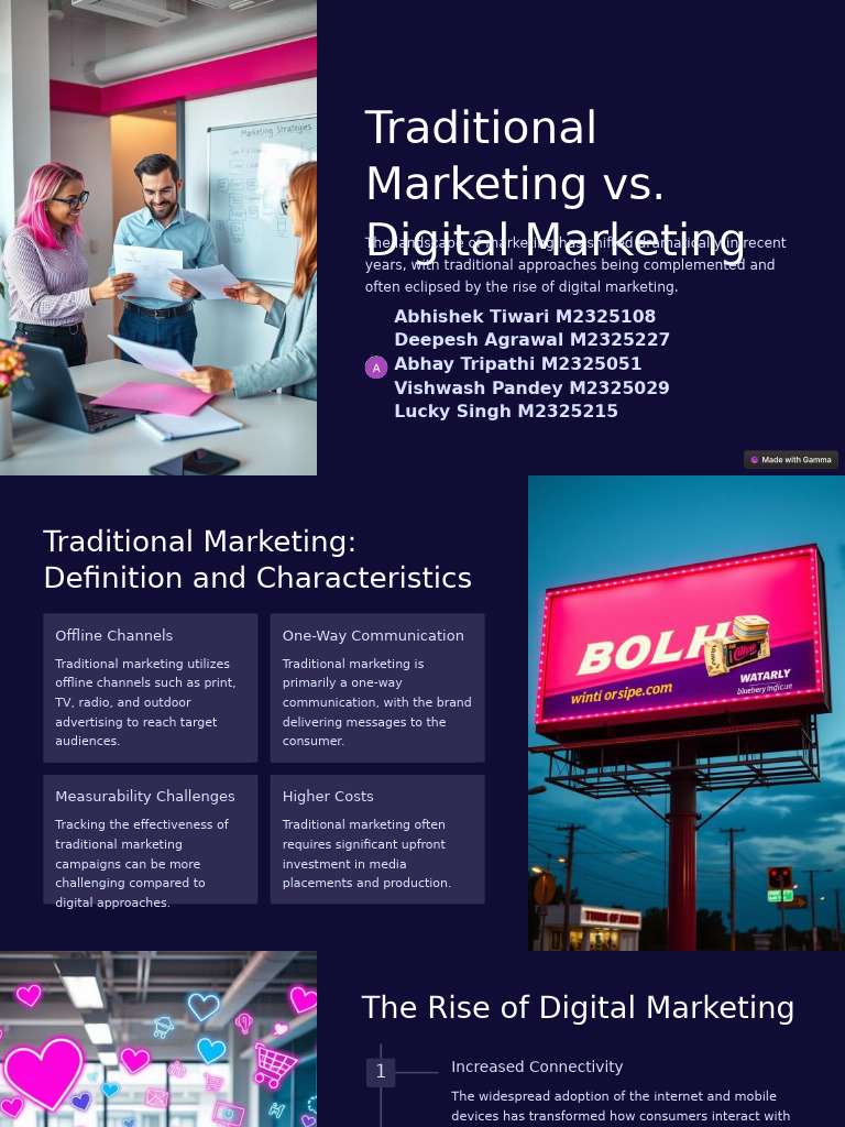 Traditional vs. Digital Marketing Insights | PDF | Digital Marketing ...