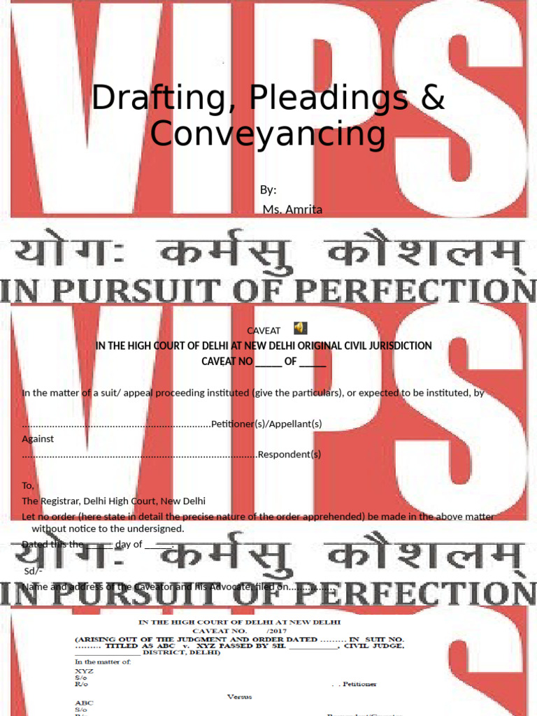 Caveat Format under Sec 148A CPC | PDF