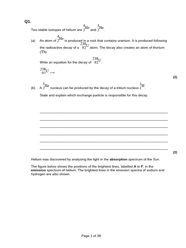 HW2 - Wave Particle Duality Energy Levels | PDF | Emission Spectrum ...