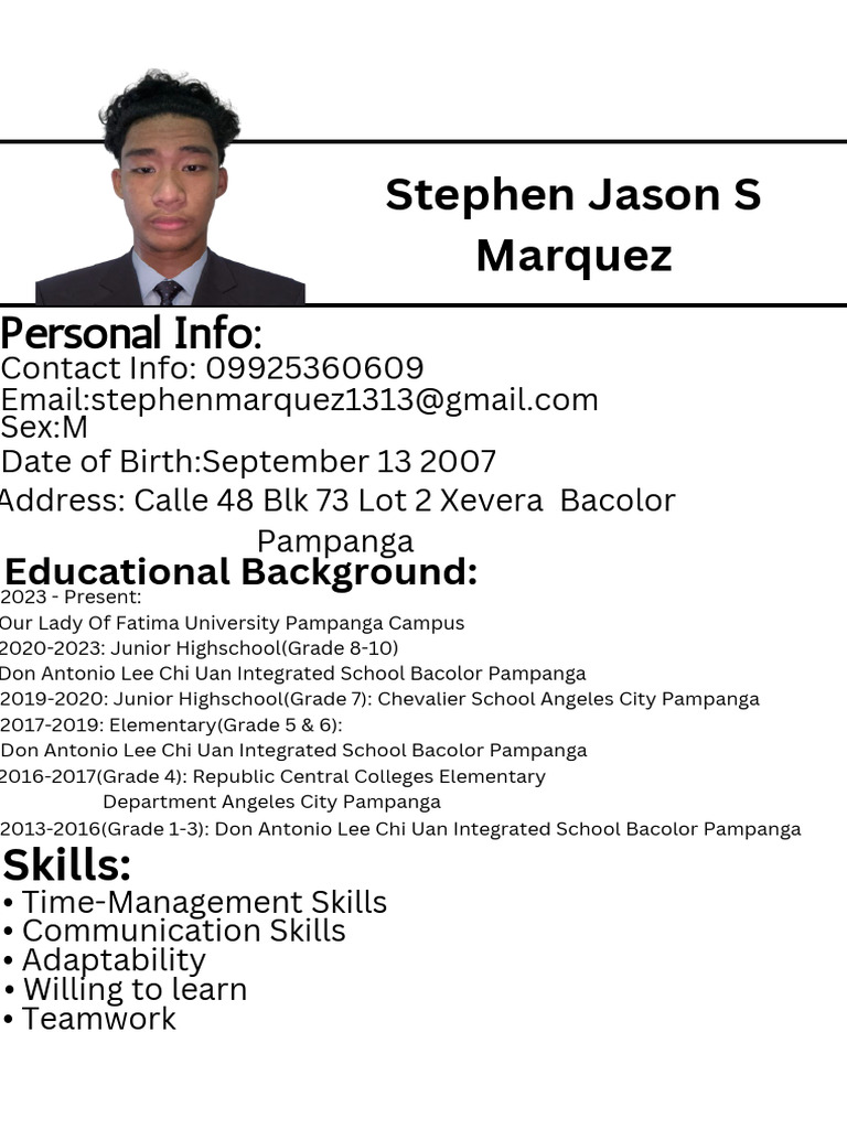 Stephen Jason S Marquez | PDF