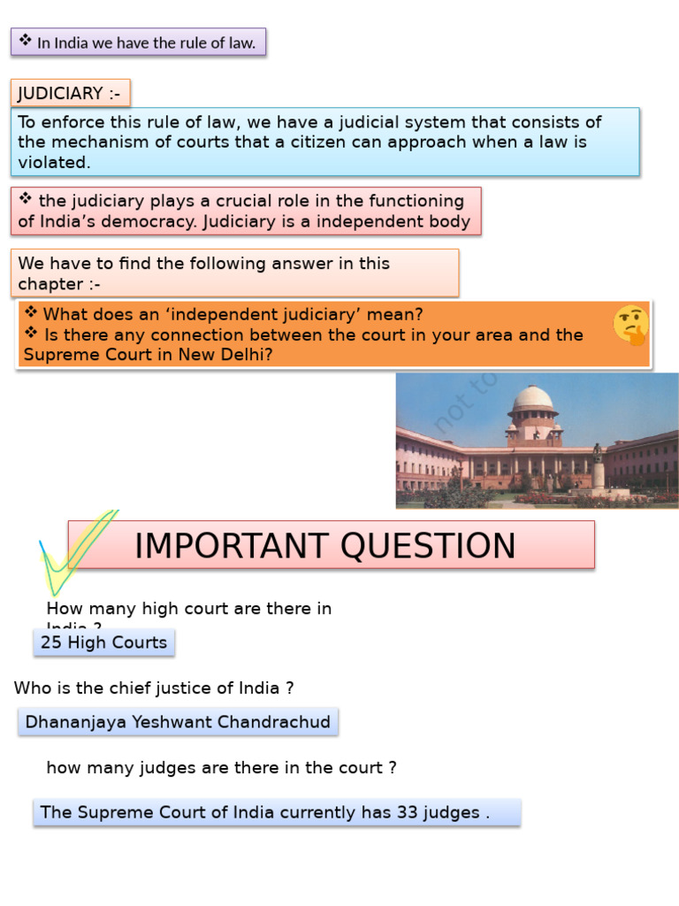 Class 8 Judiciary Overview and Notes | PDF | Judiciaries | Supreme ...