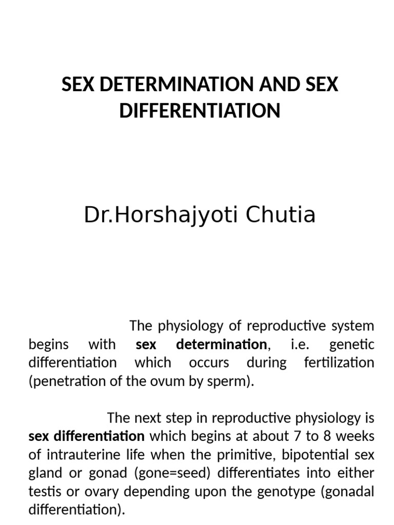 Sex Determination & Differentiation - 092944 | PDF | Androgen ...