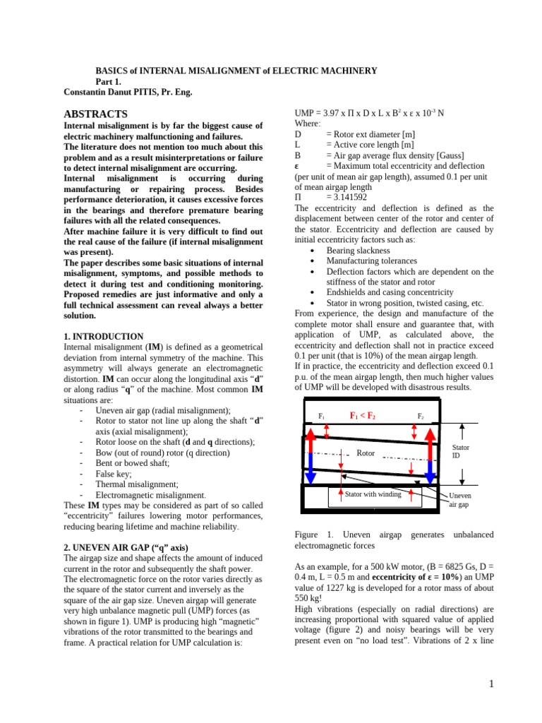Electricmotors Misalignment Part 1 | PDF | Electrical Engineering ...