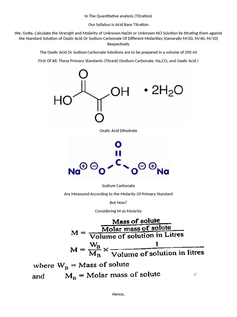 Acid-Base Titration: NaOH & HCl Analysis | PDF | Titration | Chemistry