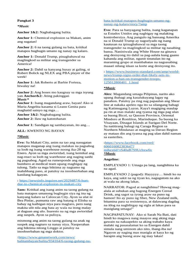 Radio Broadcasting Script | PDF