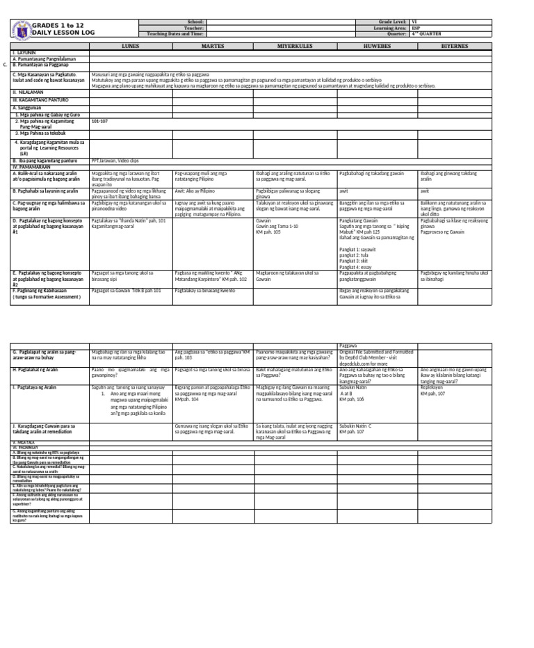 DLL_ESP 6_Q4_W1 | PDF