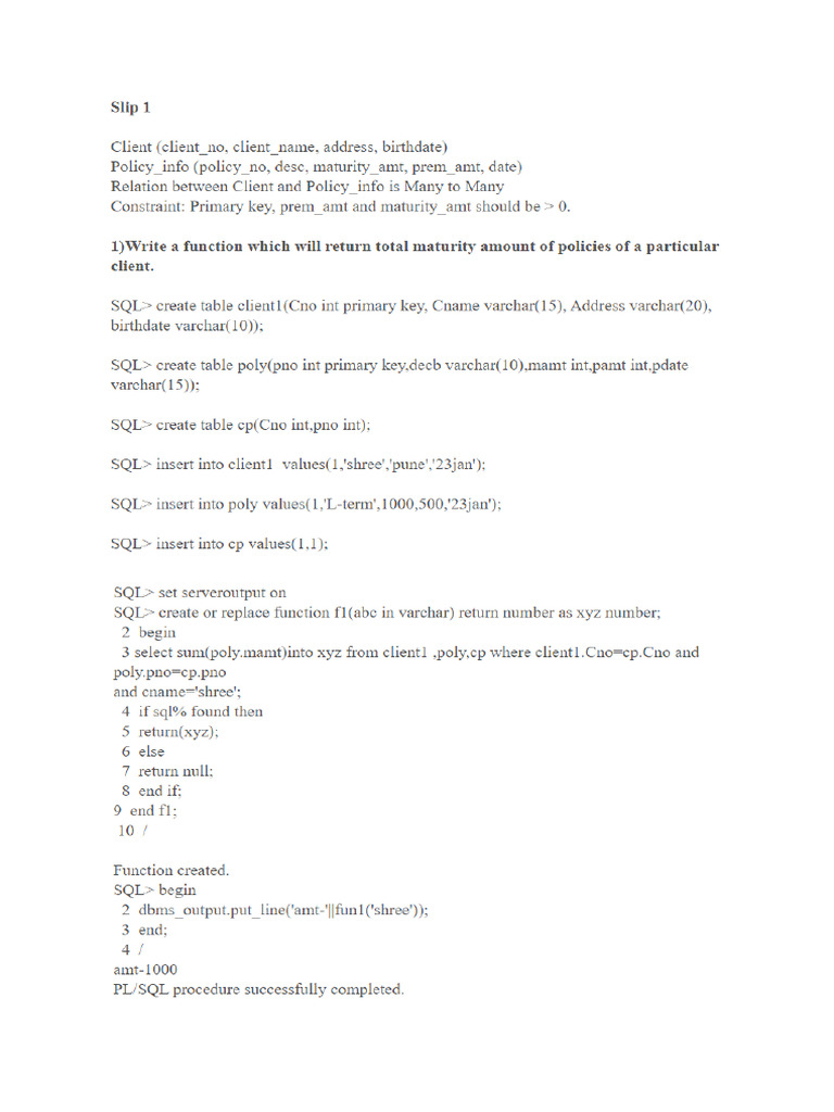 RDB Pratical Answer | PDF