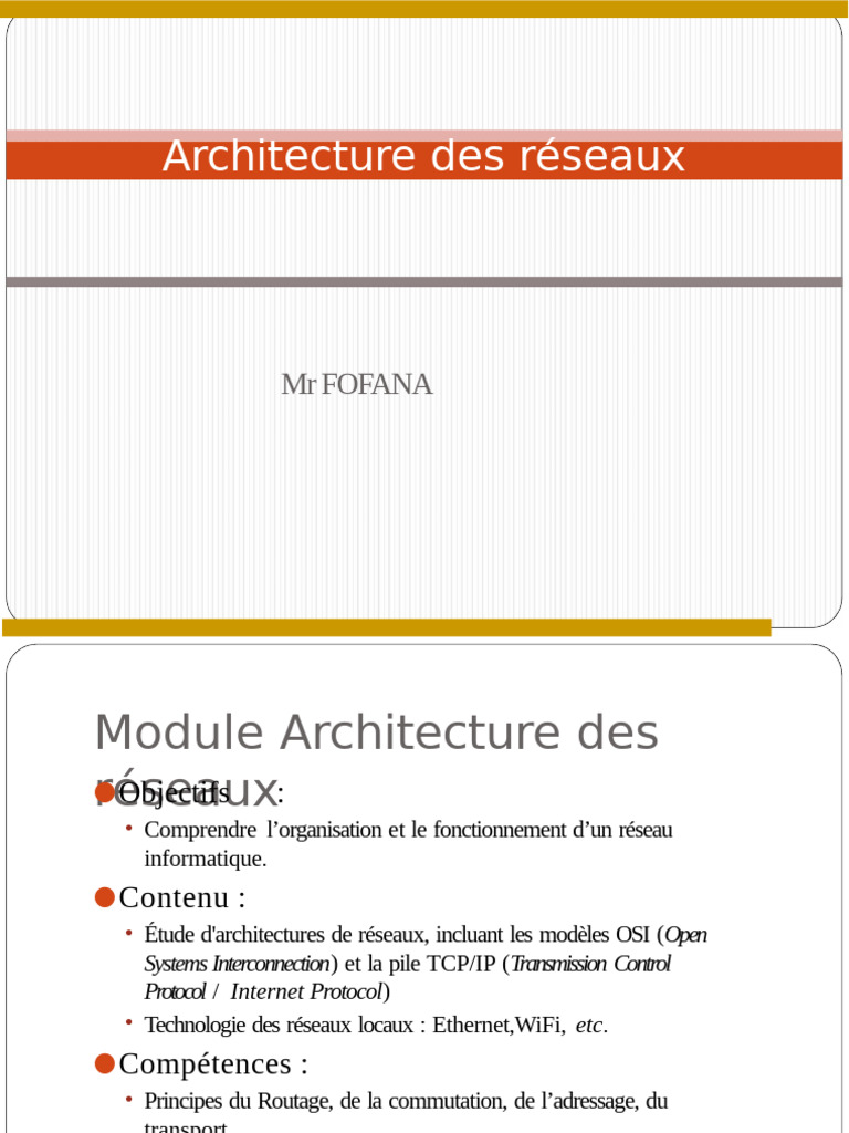 Cours 1 | PDF | Réseau informatique | Protocoles Internet