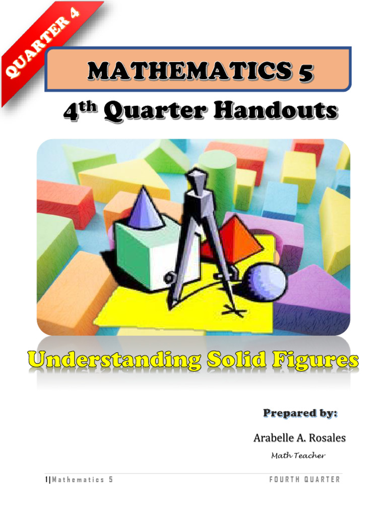 4TH Quarter Handouts in Math 5 | PDF | Volume | Area