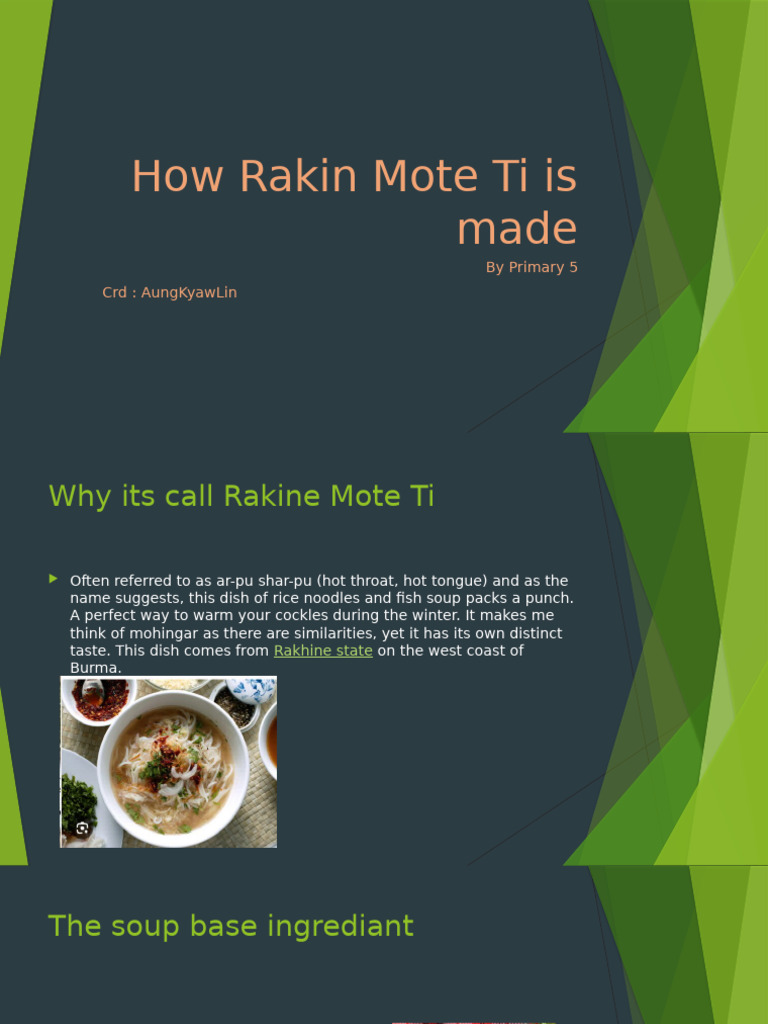 How to Make Rakin Mote Ti Soup | PDF | Foods | Cuisine