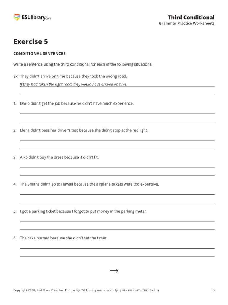 Third Conditional - Grammar Practice | PDF