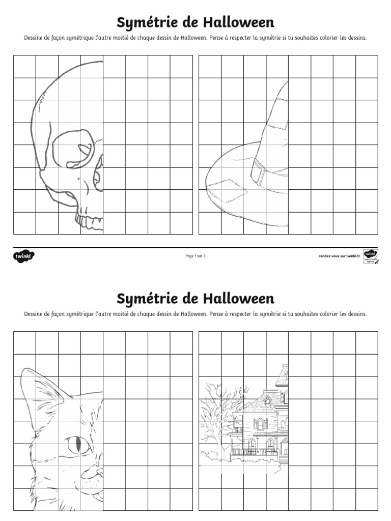 FR M 1666167073 Activite de Symetrie de Halloween - Ver - 1 | PDF