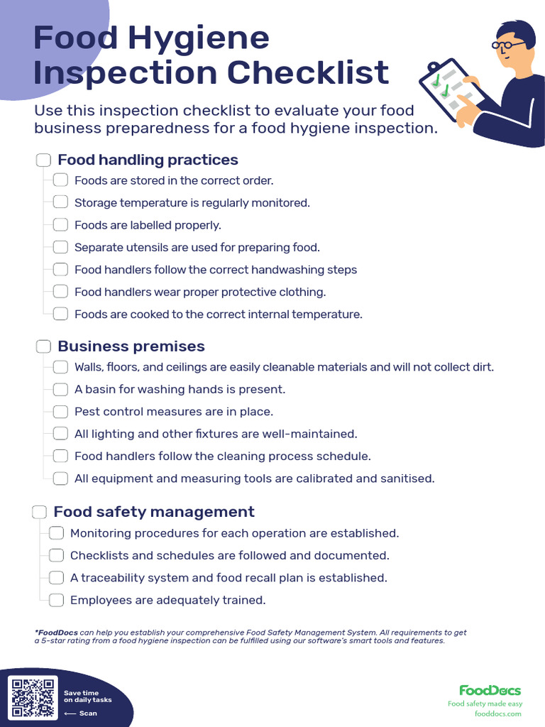 Food Hygene Checklist | PDF