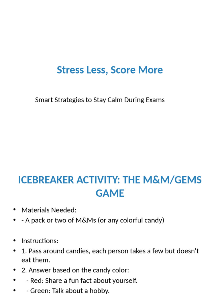 Exam Stress Management Enhanced | PDF