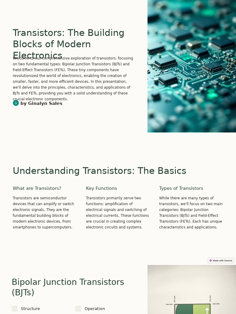 Module3 Transistors | PDF | Bipolar Junction Transistor | Field Effect Transistor