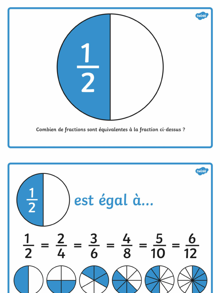 FR T N 2895 Posters Fractions Equivalentes French | PDF