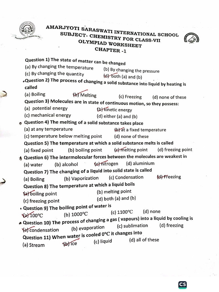 Grade-7 Chemistry - 250314 - 084804 | PDF