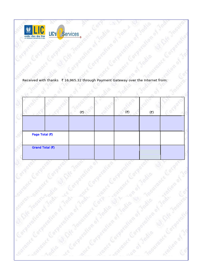 LIC Renewal Premium Receipt 2024 | PDF | Payments