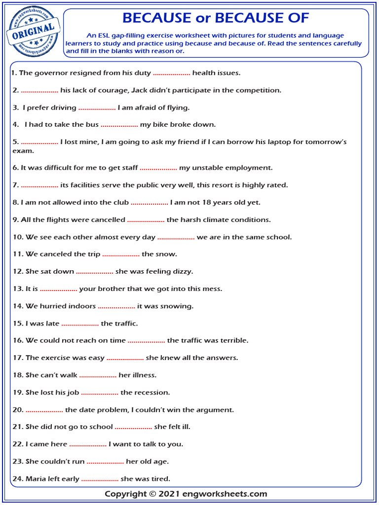 Because or Because of | PDF