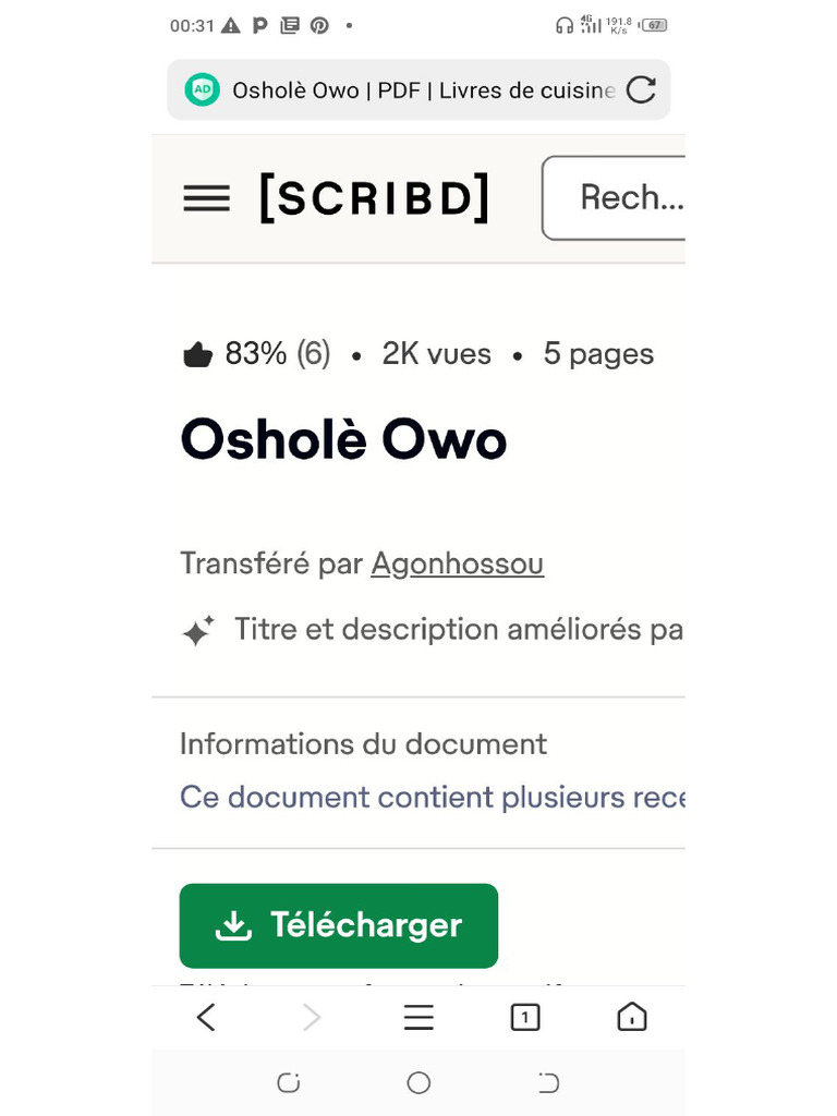 Osholé Owo | PDF