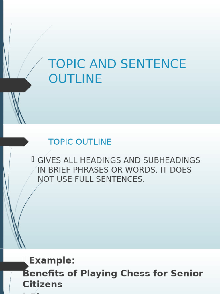 Topic and Sentence Outline | PDF