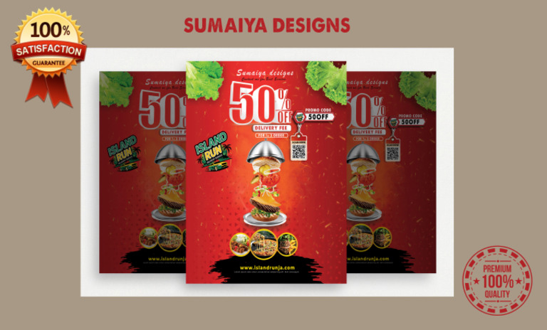 1 SIded Restaurant Flyer Design | PDF