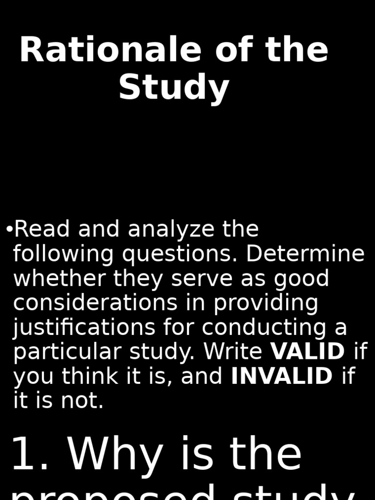 Rationale of The Study | PDF | Cognition | Epistemology