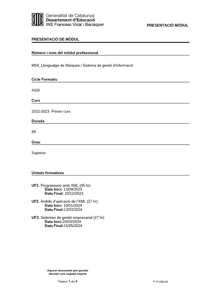 M04 - ASIX1 - Full Presentacio - 2324 | PDF