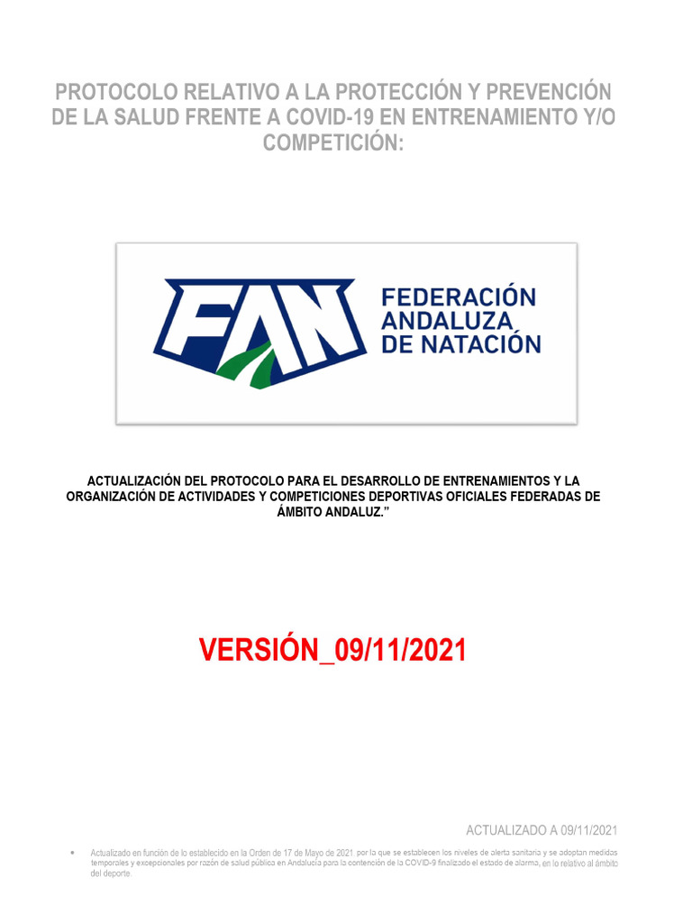 Protocolo General Fan 09112021 | PDF | Higiene | Lavado de manos